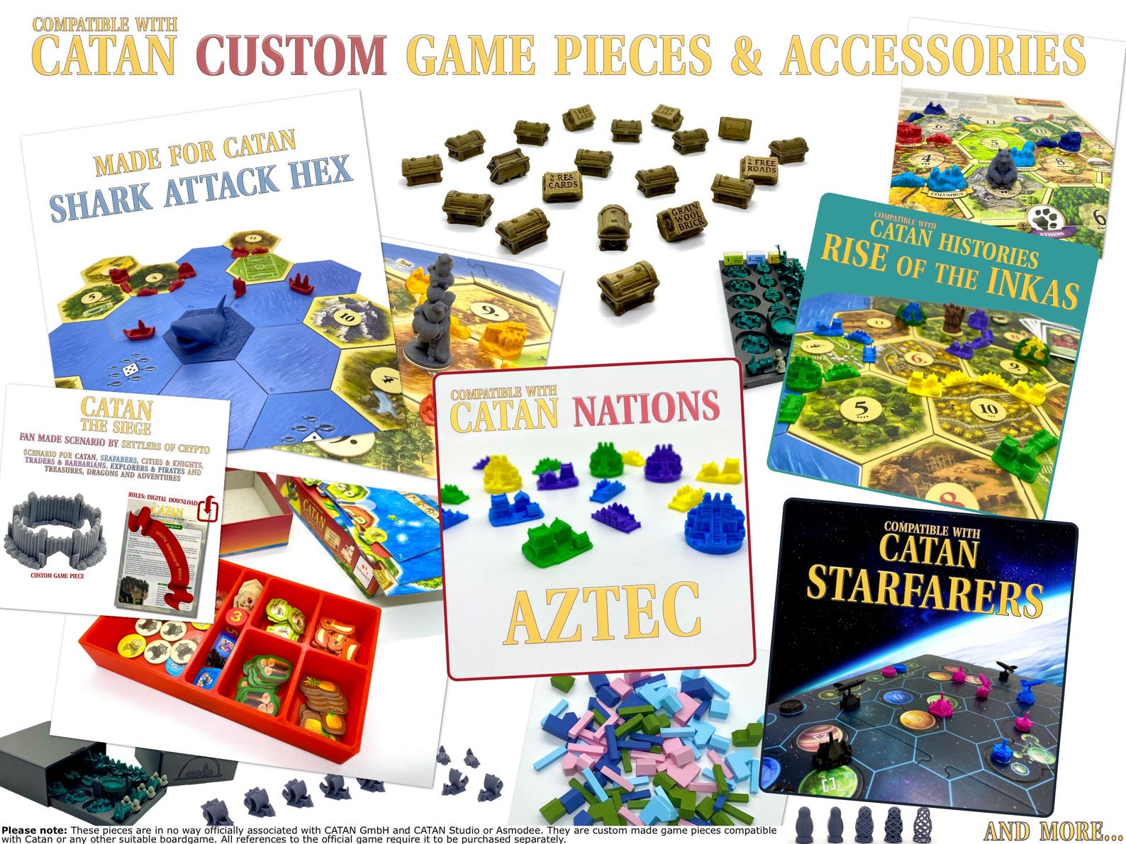 Catan Base Game Set - Basic Colors - Etsy
