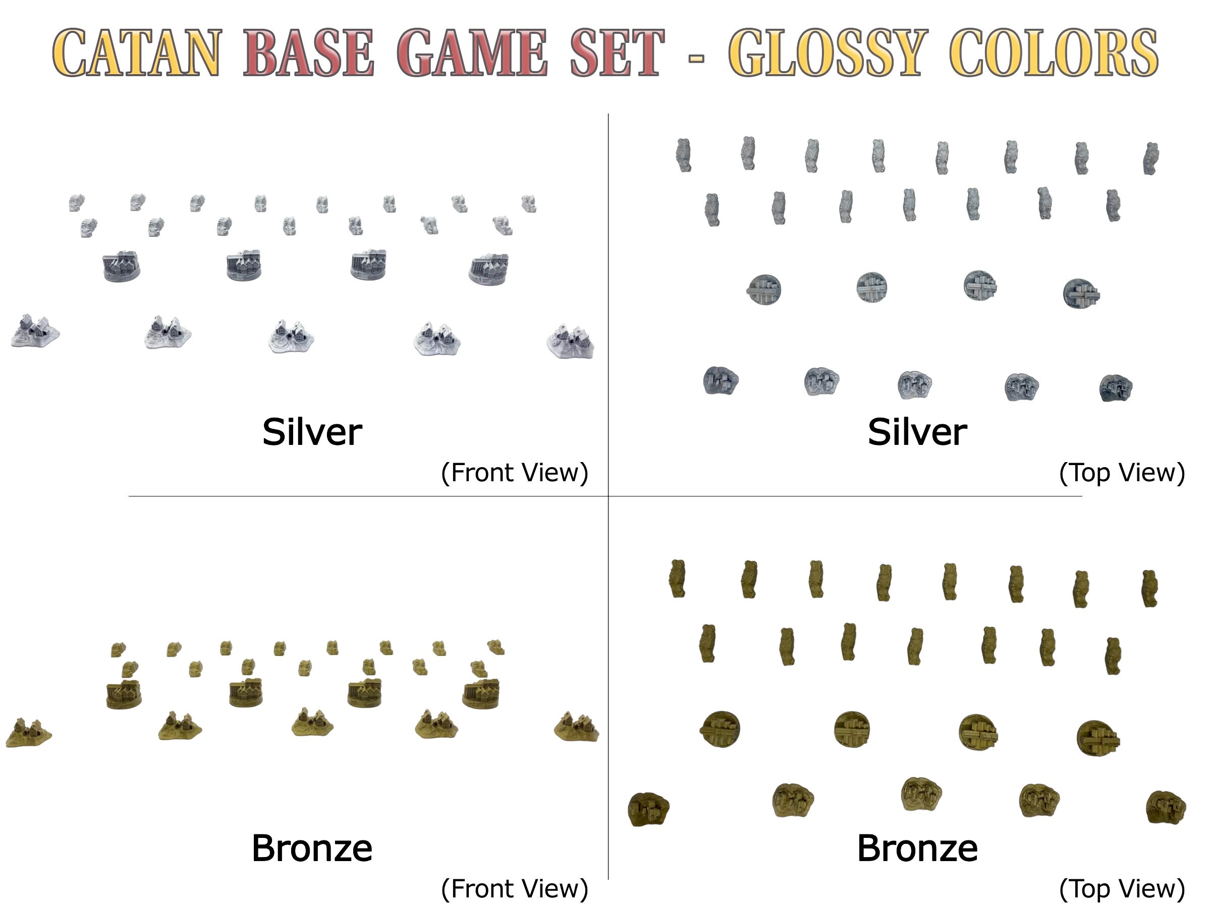 Catan Base Game Set Glossy Colors - Etsy