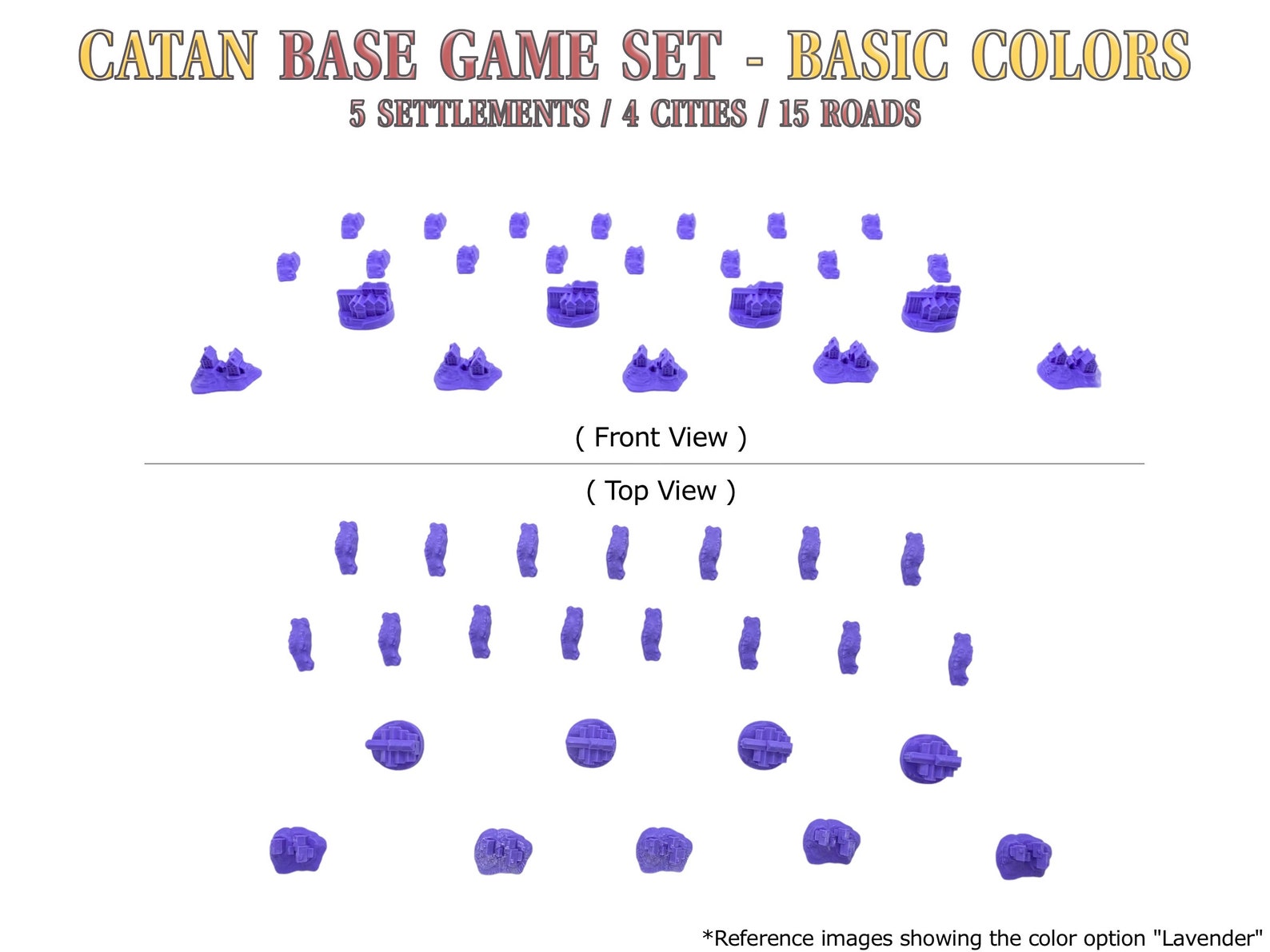 Catan Base Game Set - Basic Colors - Etsy