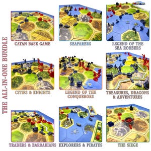 Catan: the All-in-one Bundle [ALL Expansions] (100 Game Pieces) - Etsy