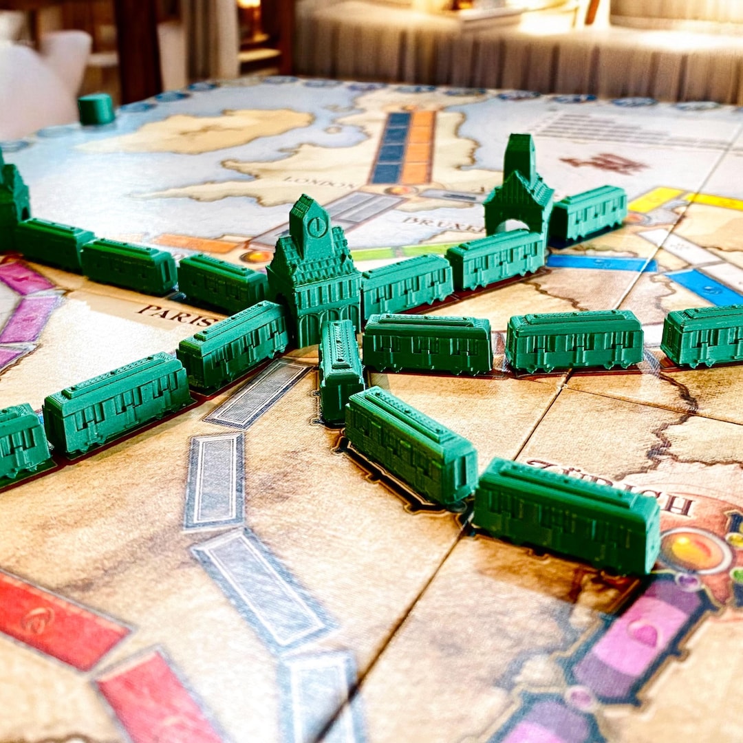 48 Trains + 3 Stations for Ticket to Ride Europe - Etsy