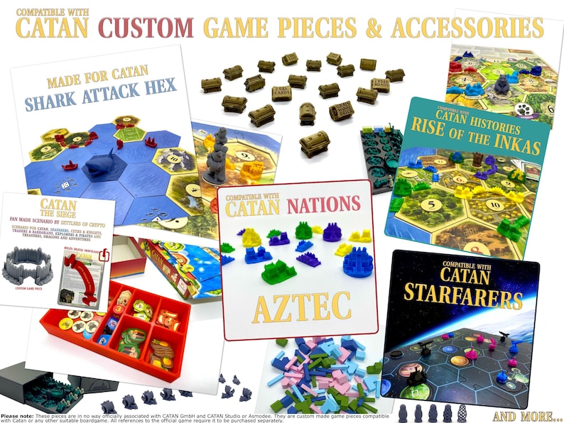 Catan Base Game Set - Matte Colors - Etsy