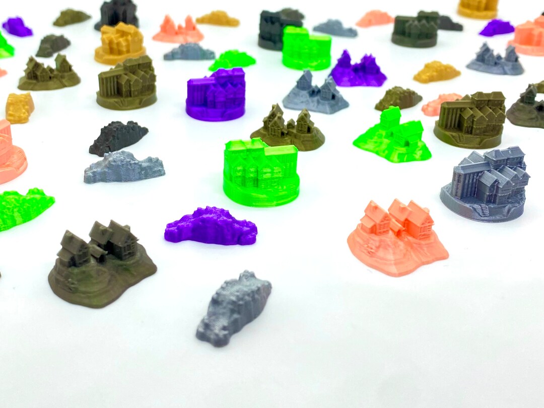 Catan Base Game Set - Glossy Colors - Etsy