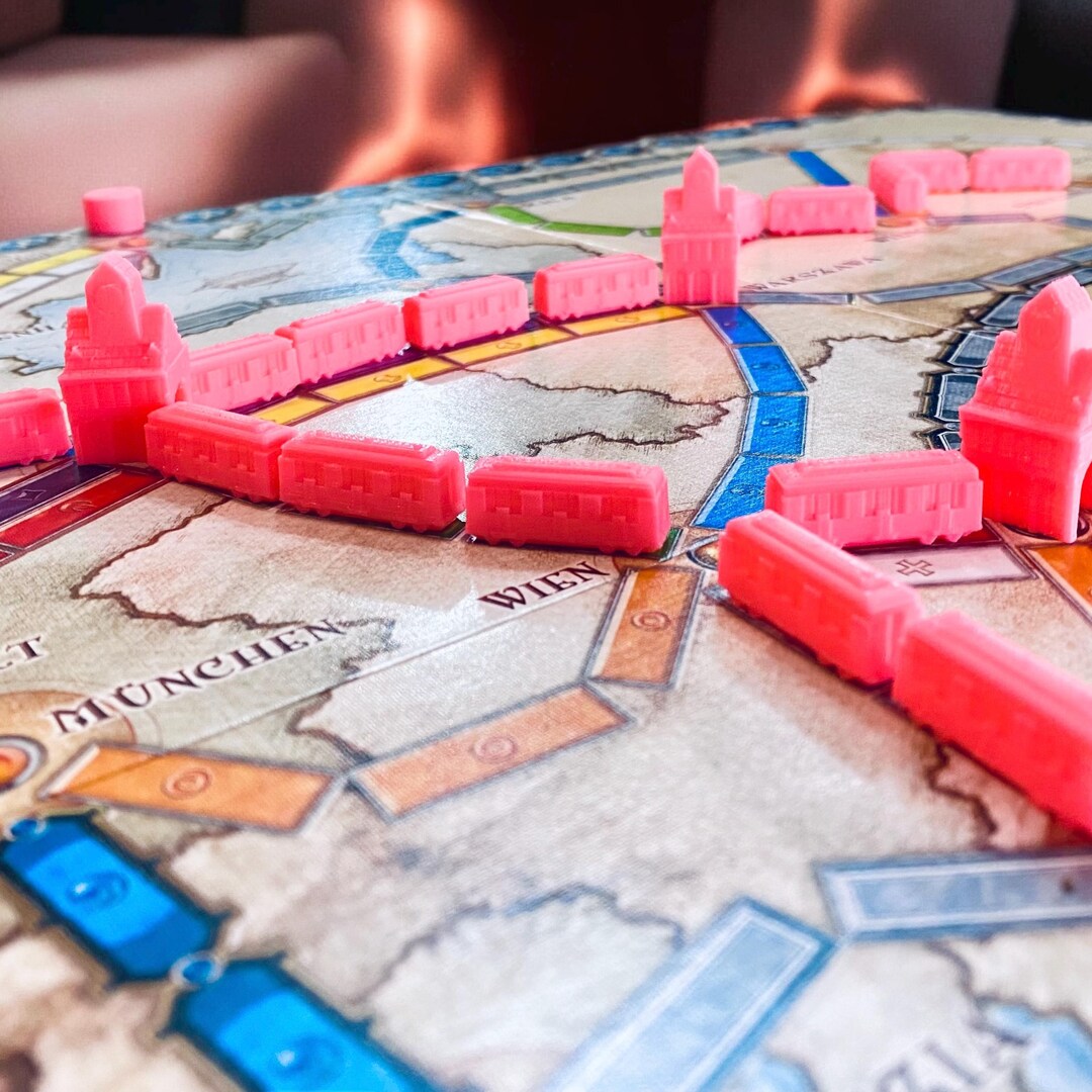 48 Trains + 3 Stations for Ticket to Ride Europe - Etsy