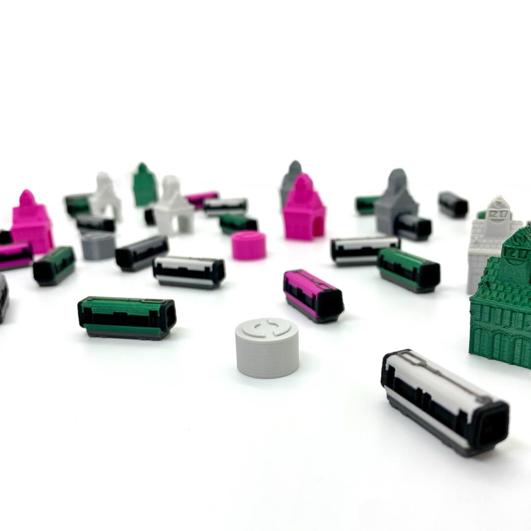 48 Multi-colored Trains + 3 Stations for Ticket to Ride - Öresundståg ...