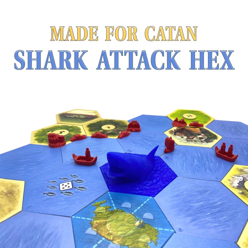Catan - Shark Attack Hex - Etsy