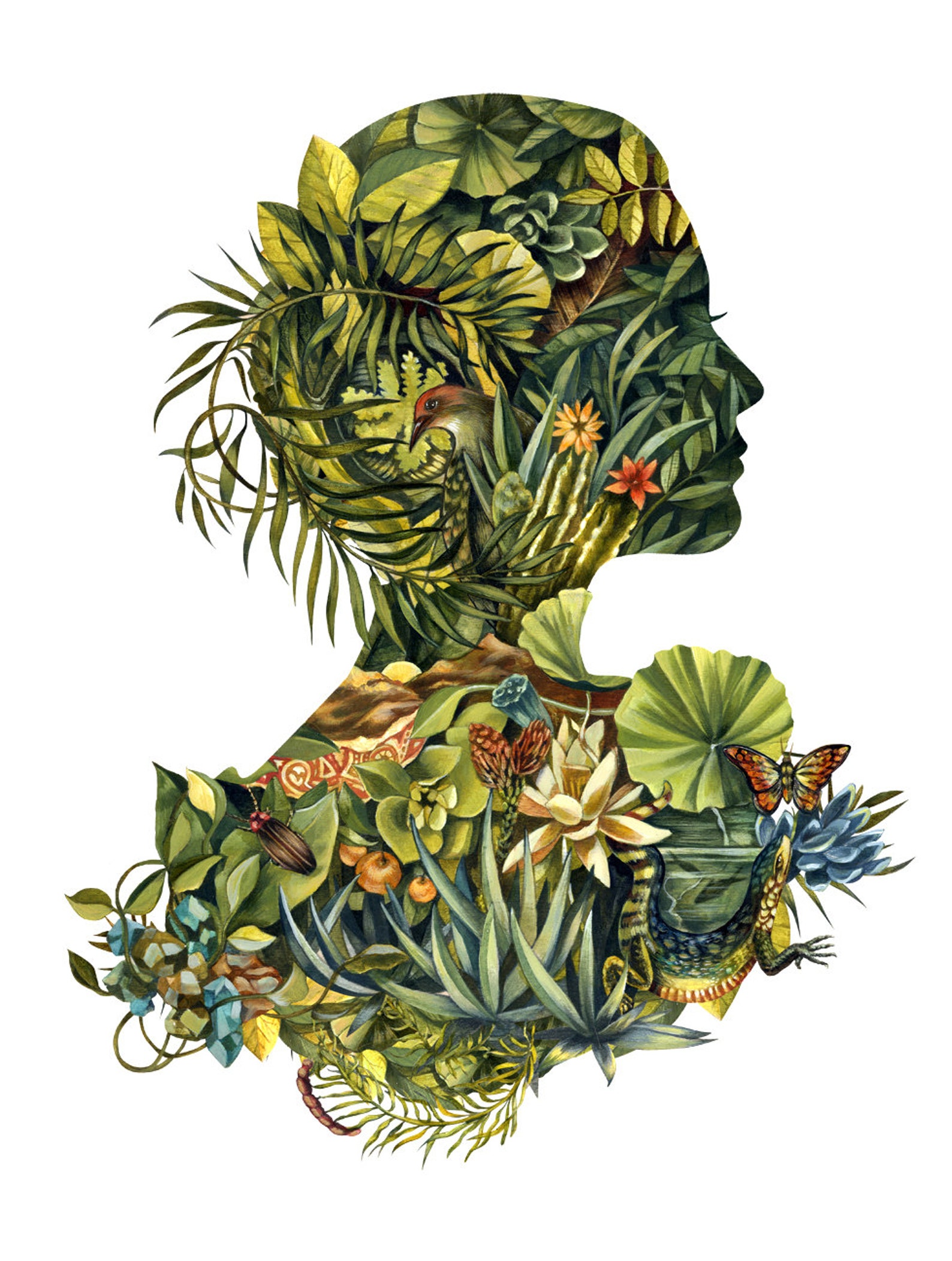 Art Print Botanical Art Print Fauna & Flora Cameo Home - Etsy Australia