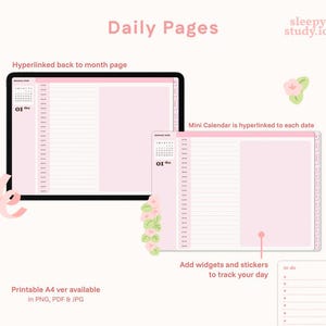 2026 Pink Digital Planner for Goodnotes, iPad (hyperlinked) - Etsy