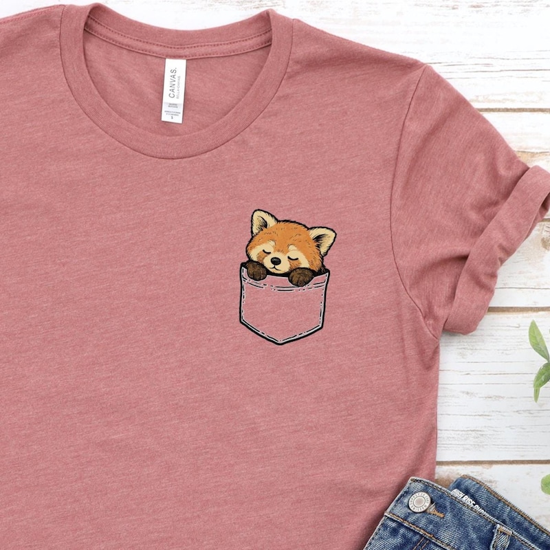 Red Print Sleep Shirt - Etsy UK