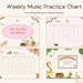 Kids Music Practice Chart | Printable Weekly Planner and Tracker - Etsy