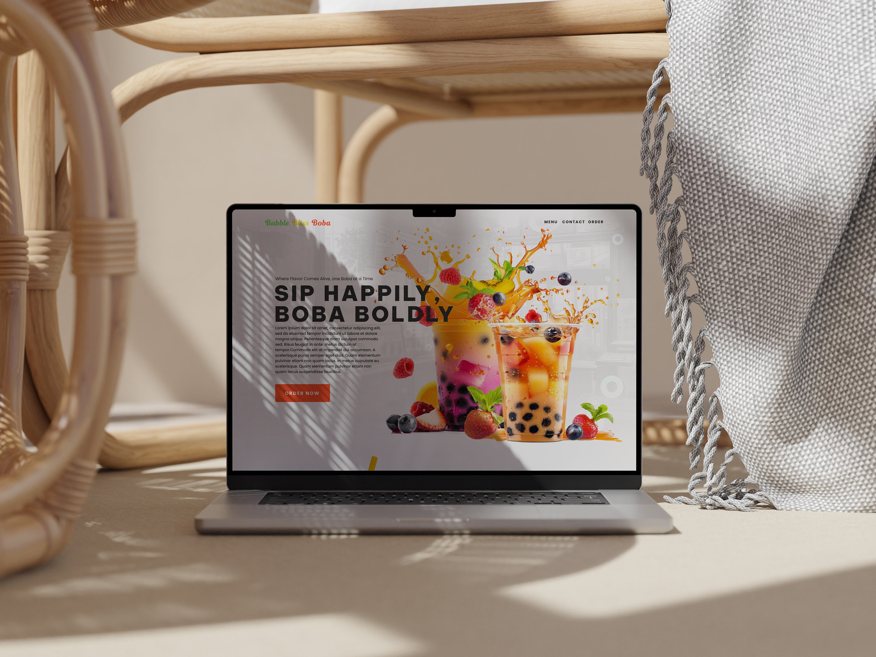 Boba Tea Website Template - Etsy