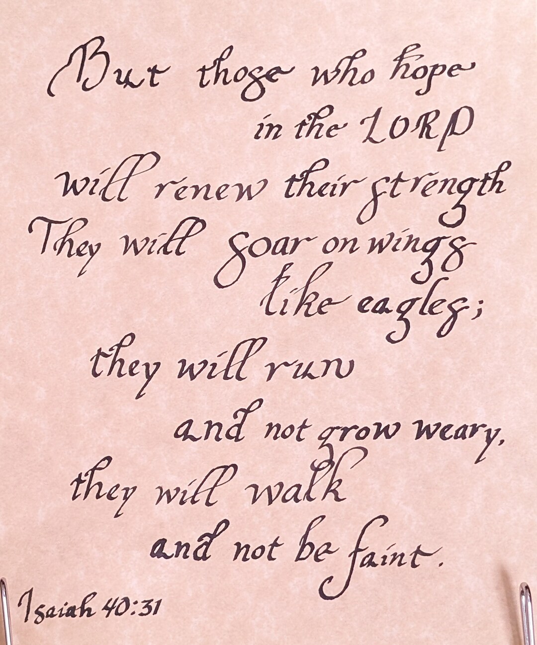 Hand Made, Custom Made, Calligraphy, Bible Verse, Scripture, Wall Decor ...