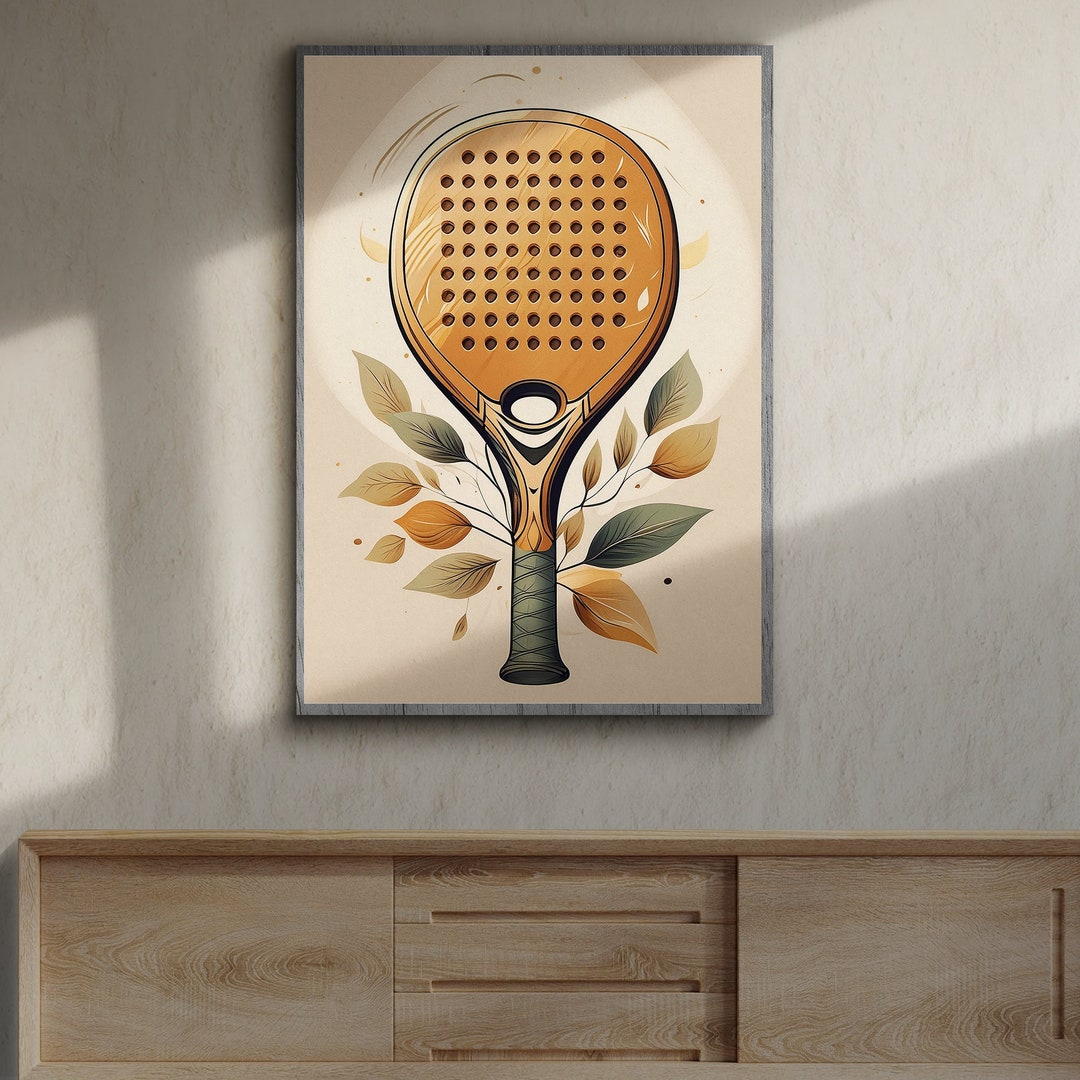 Retro Padel Poster Digital Print Sport, Padel Racquet Decor, Tennis ...