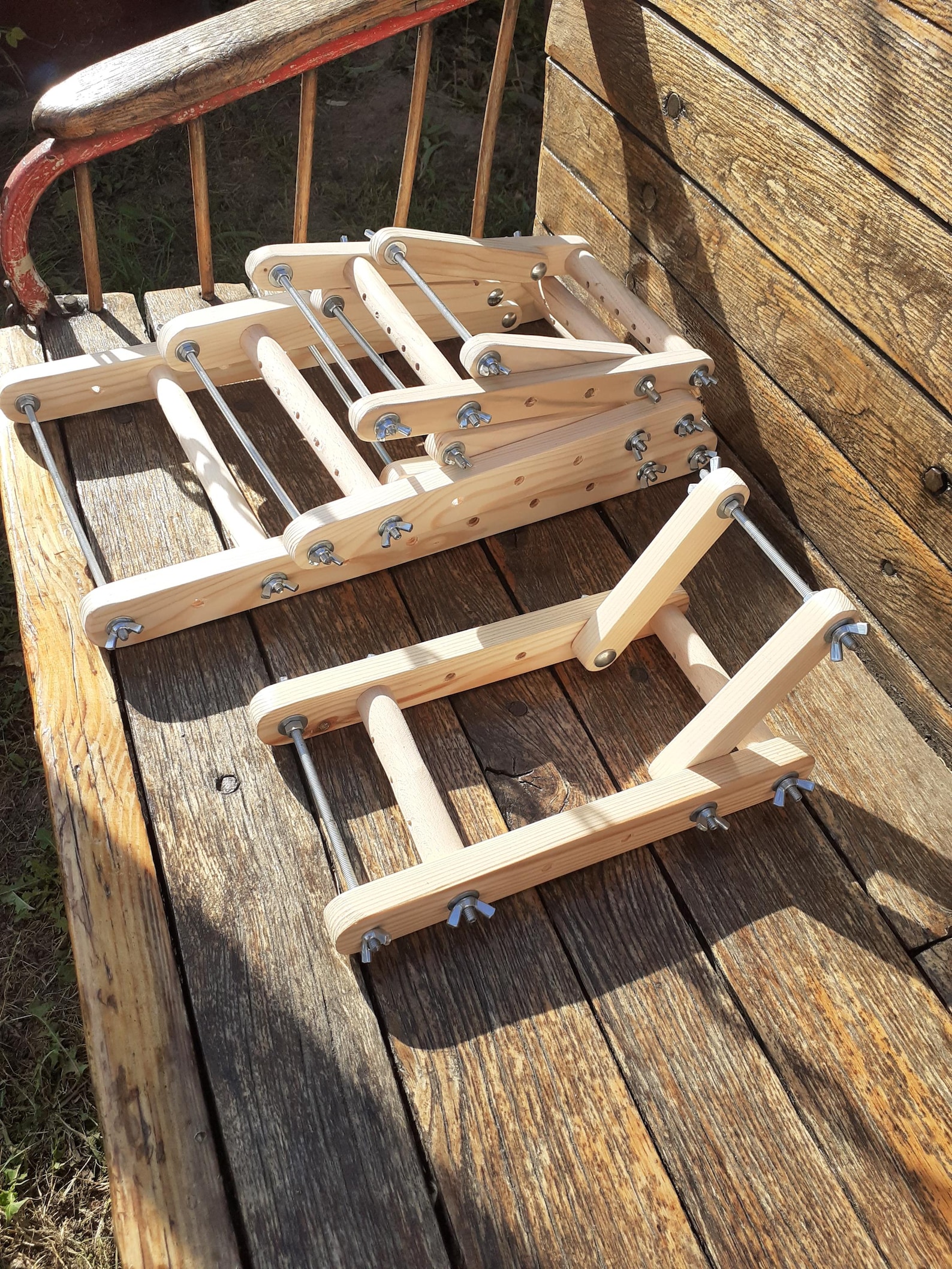 Adjustable Upright Wood Bead Loom, Loom Beadwork, Tapestry Loom, Loom ...