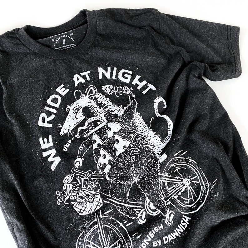 We Ride at Night // Adult Crew T-shirt - Etsy