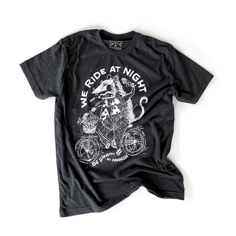 We Ride at Night // Adult Crew T-shirt - Etsy