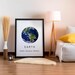 Planet Earth Wall Art Space Artwork Planet Wall Art Decor Home Decor ...