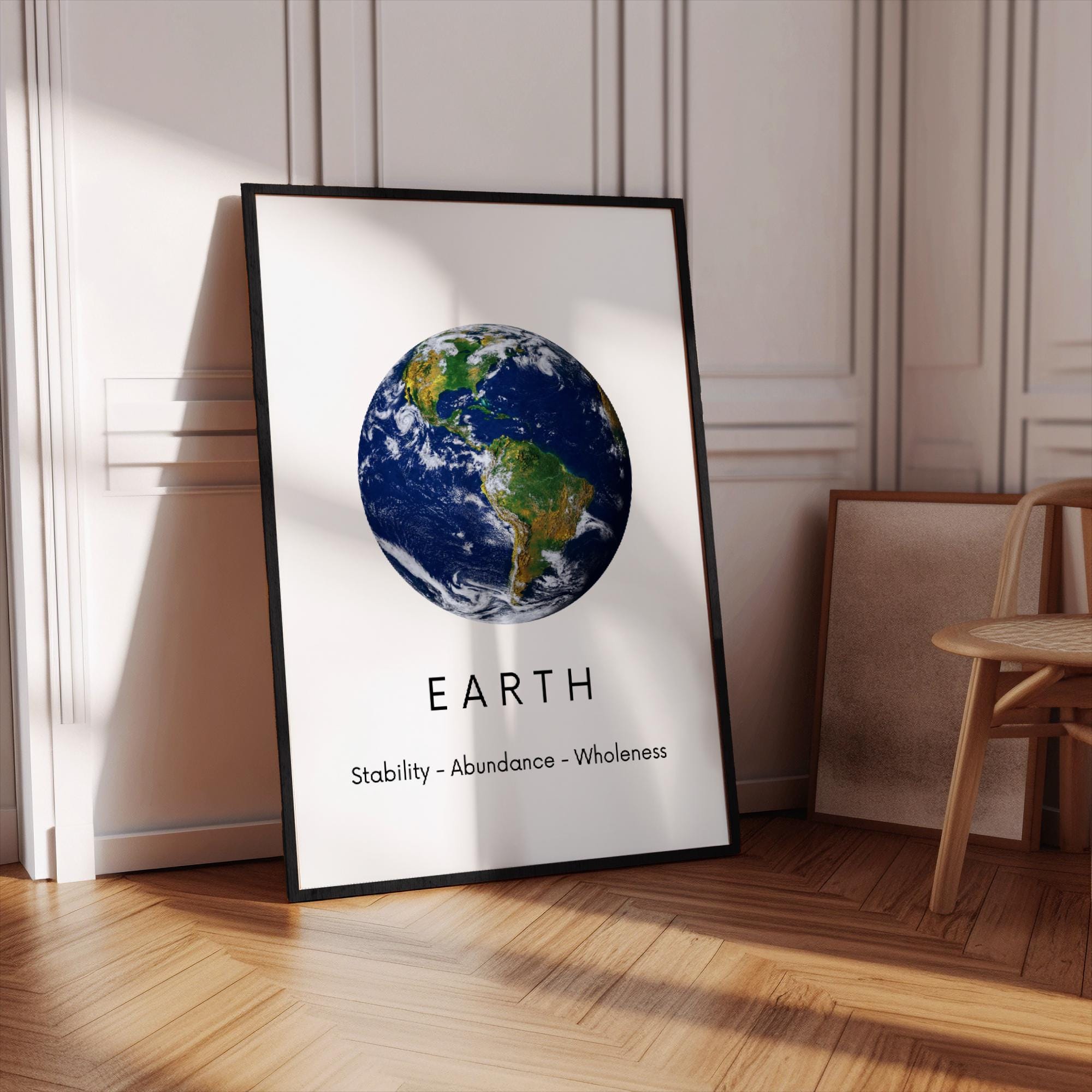Planet Earth Wall Art Space Artwork Planet Wall Art Decor Home Decor ...