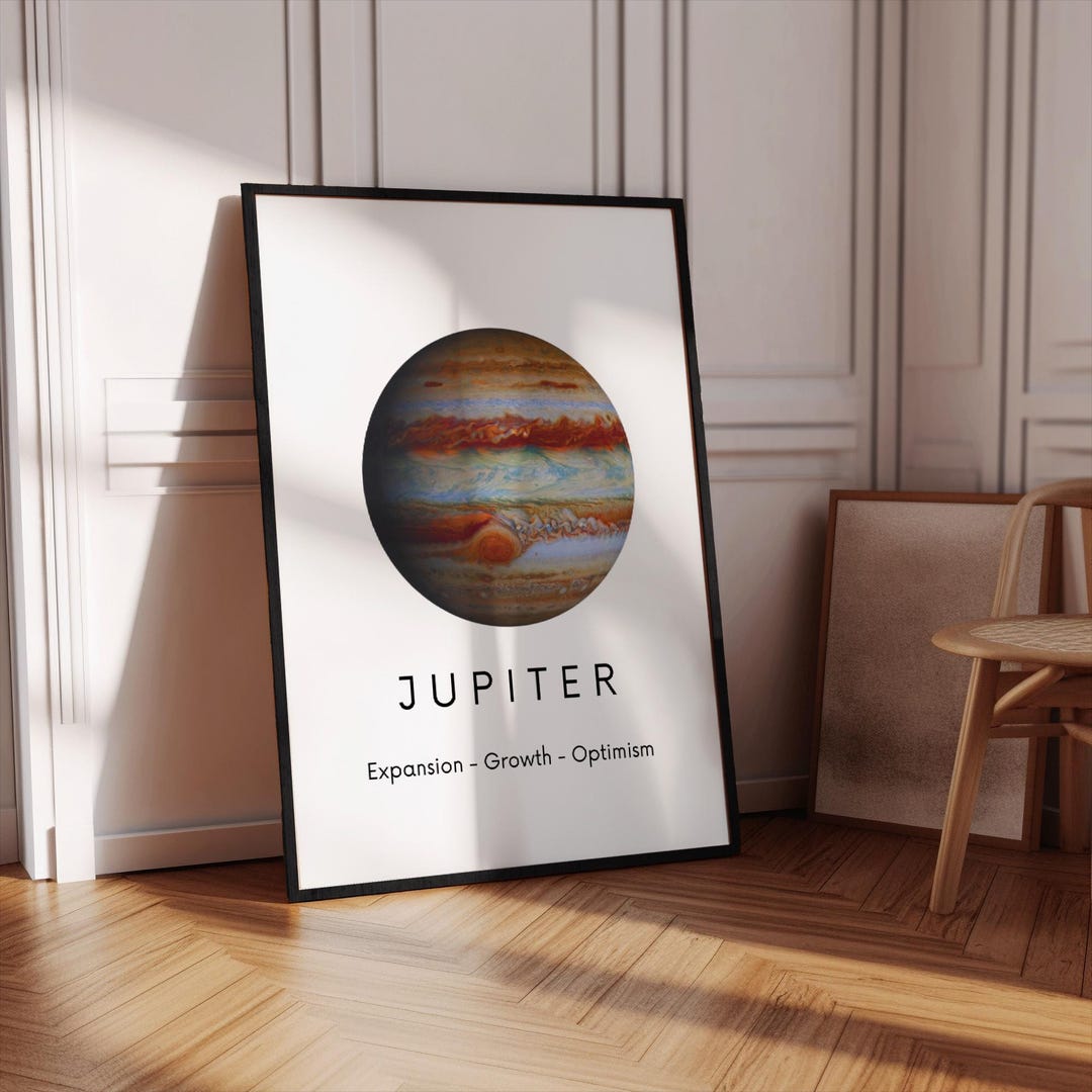 Planet Jupiter Wall Art Solar System Prints Planet Wall Decor Home ...