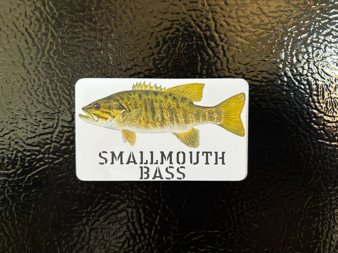 Smallmouth Bass Waterproof Vinyl Sticker Refrigerator Magnet - Etsy