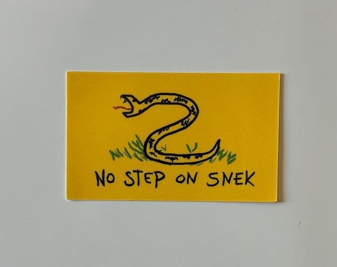 No Step on Snek Vinyl Sticker; Waterproof Vinyl Sticker - Etsy