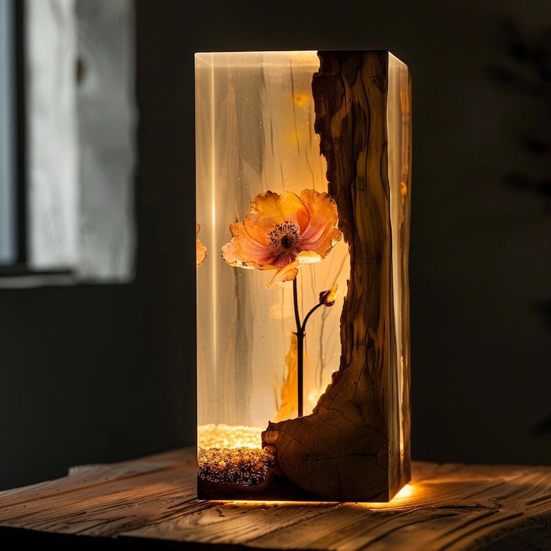 Resin Lamp Wood - Etsy