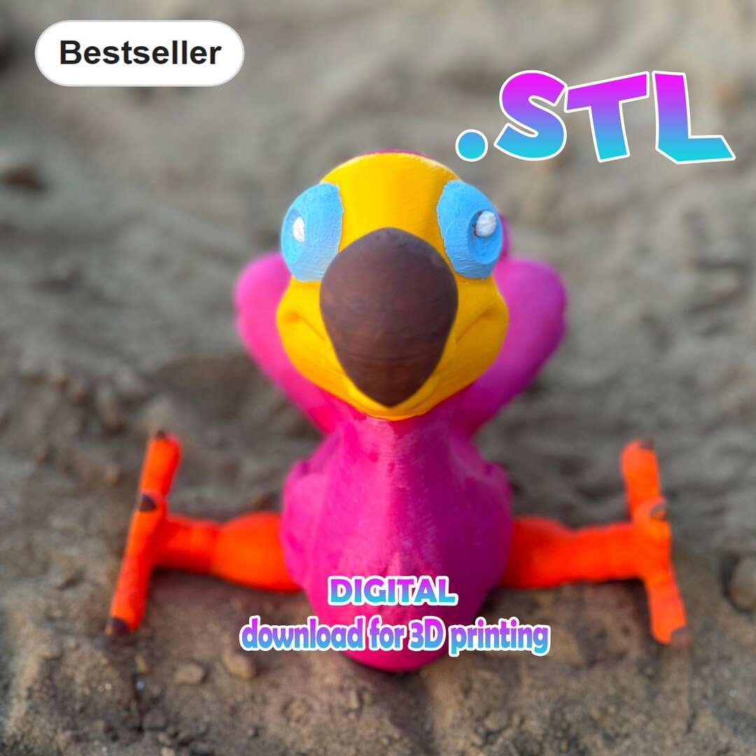 Dodo Bird Digital .STL File for 3D Printing, Articulated Fidget Figure ...