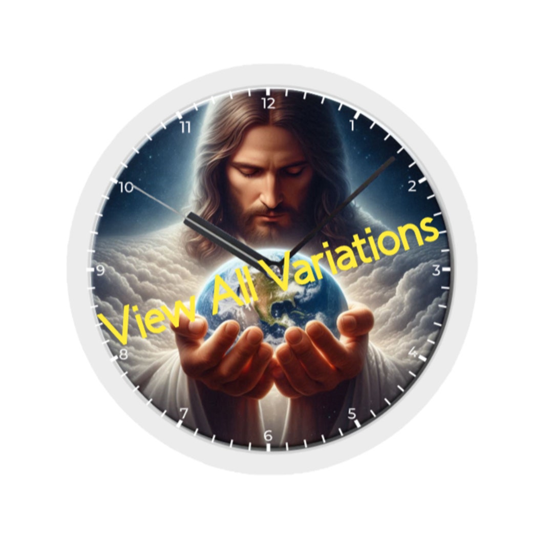 Christ Praying Custom Clock Minimalistic jesus Christ Custom Religious ...