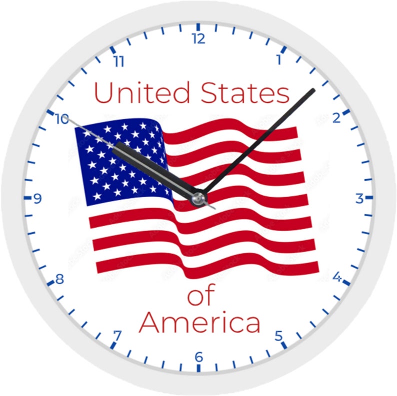 Patriotic 4th of July Custom Clock Minimalistic Patriotic Clocks - Etsy
