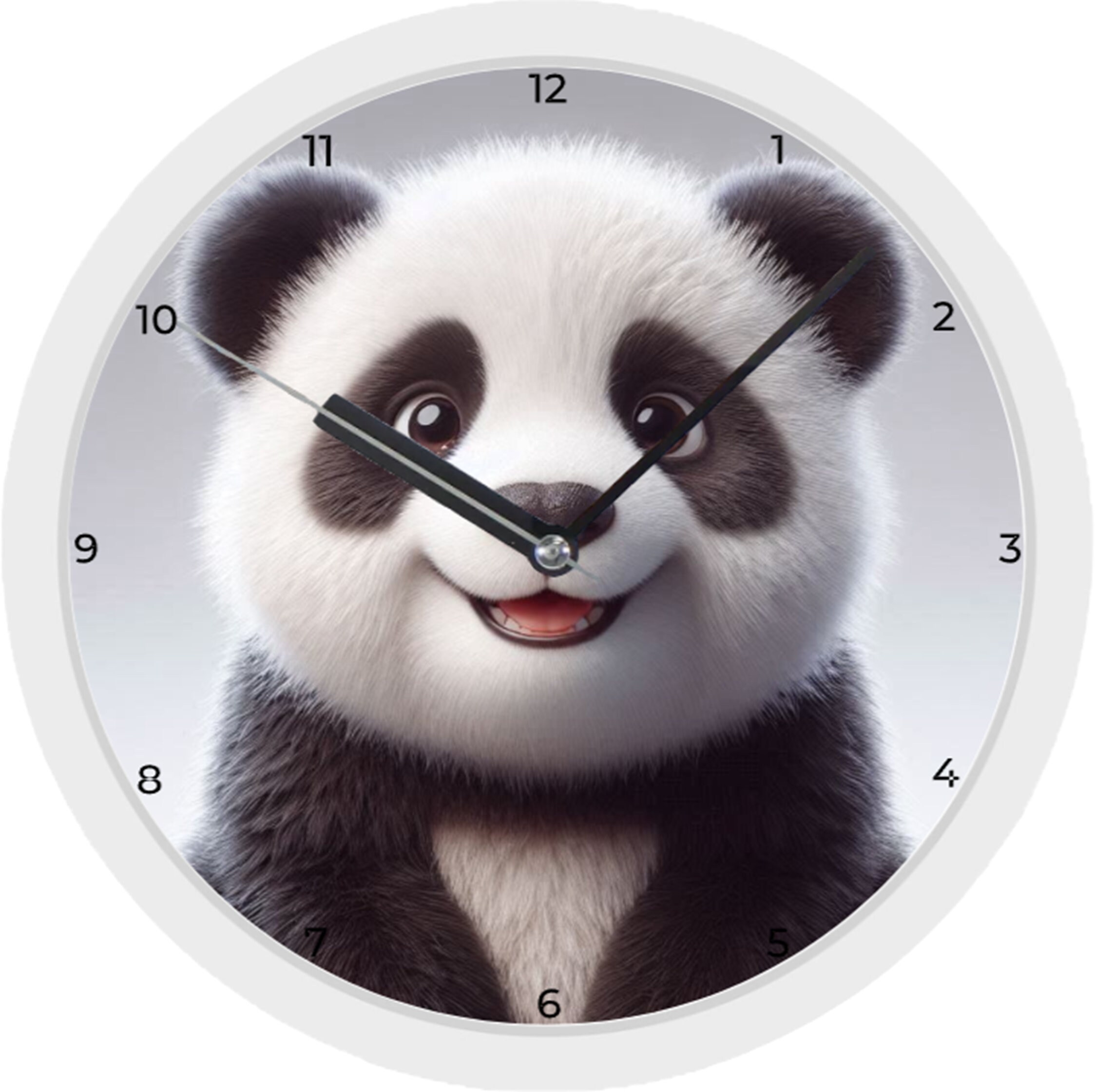 Panda Custom Panda Clock Minimalistic cuddly - Etsy