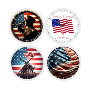 Patriotic 4th of July Custom Clock Minimalistic Patriotic Clocks - Etsy