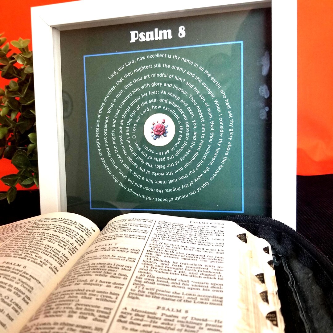 PSALM 8 - Scripture Clock OR Shadowbox - Wall Art - Custom Clocks ...