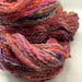 Handspun Art Yarn Red and Pink Scrappy Wool Blend Bulky 173 Yards 2.84 ...