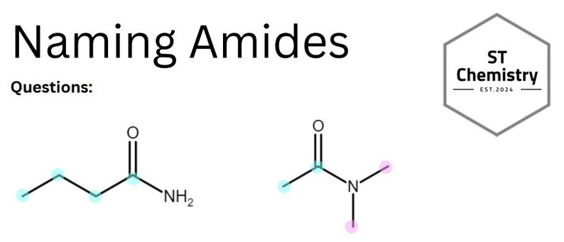 Amides Naming Organic Compound Q&A Set - Etsy