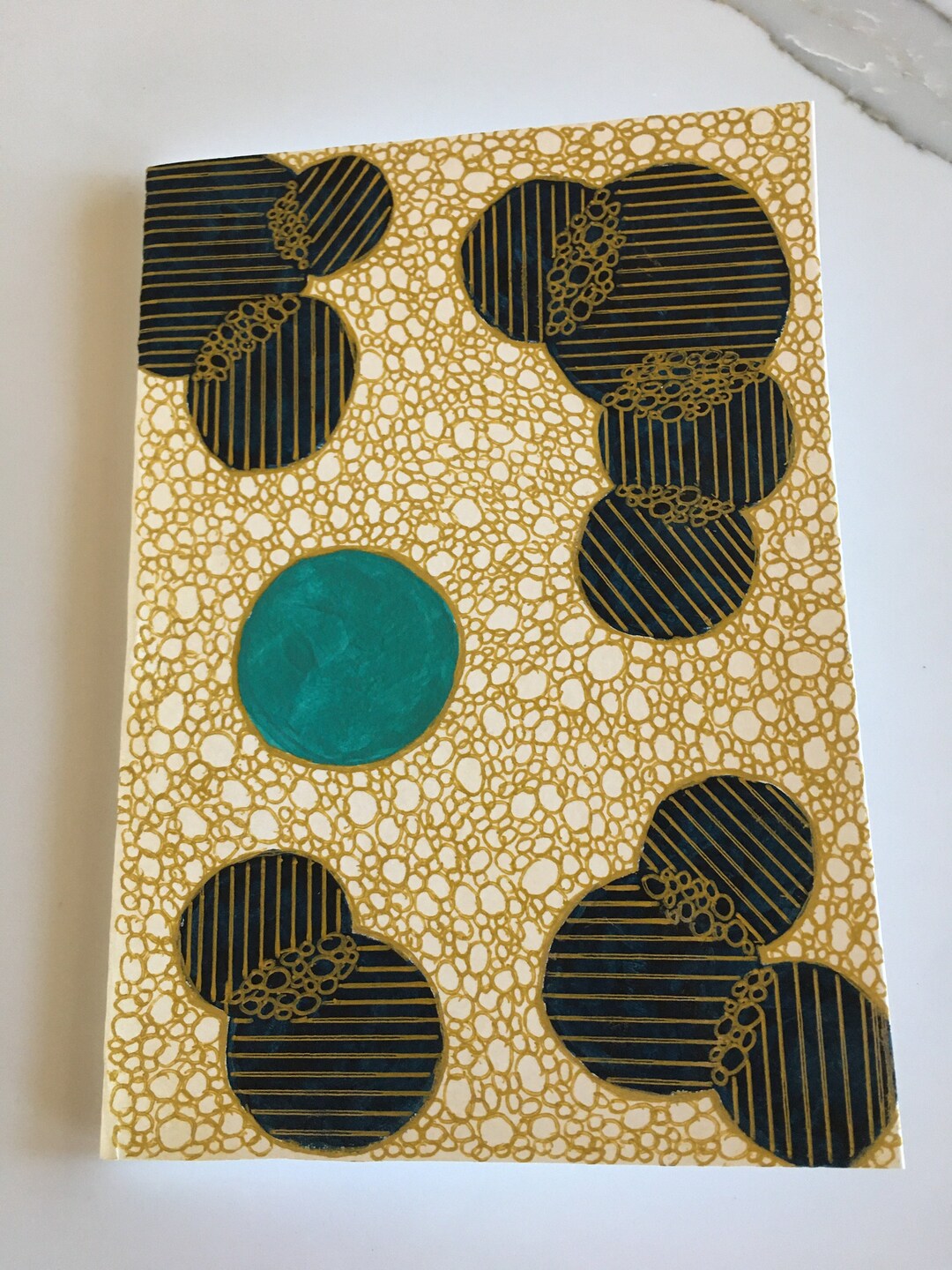 Hand Drawn Original Abstract Card With Envelope, Original Art Card ...