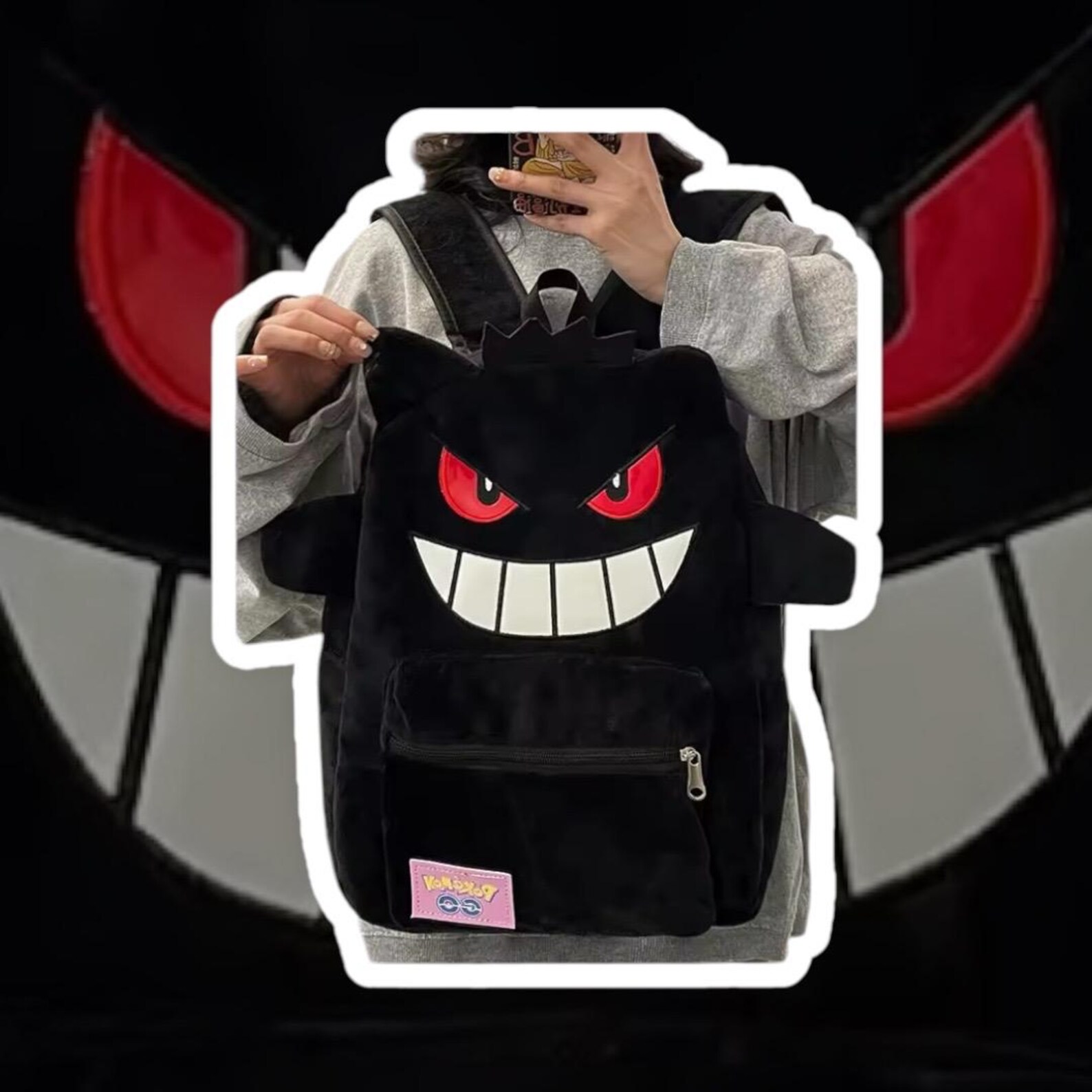 Custom 3D Anime Inspired Backpack Cool Black Purple Ghost Type Anime ...