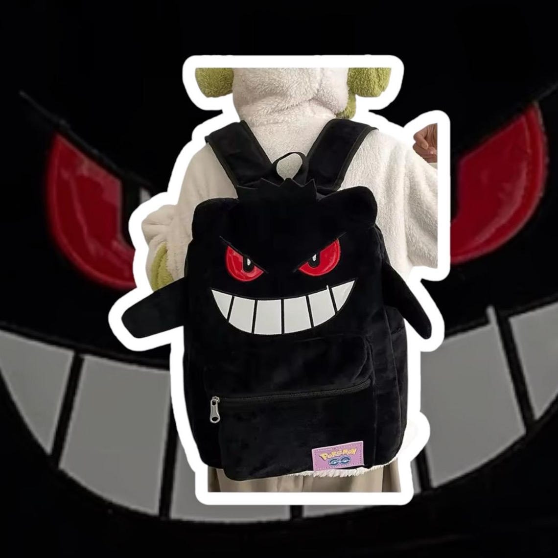 Custom 3D Anime Inspired Backpack Cool Black Purple Ghost Type Anime ...