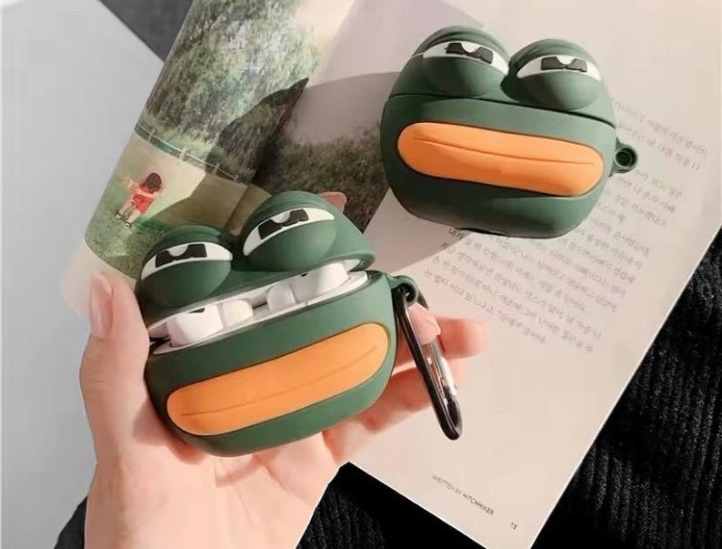 Custom Pepe Frog Pepe Meme Inspired Airpods Case Pepe Frog Meme ...