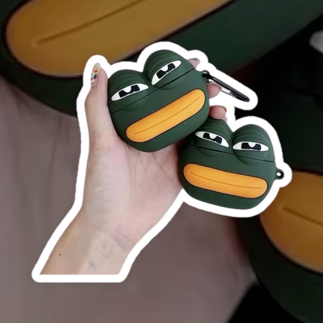 Custom Pepe Frog Pepe Meme Inspired Airpods Case Pepe Frog Meme ...