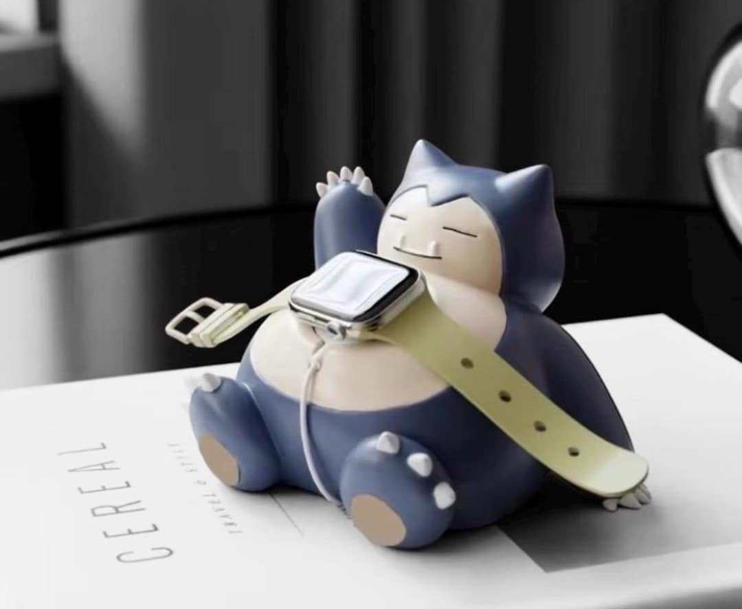 Custom 3D Anime Normal Type Smart Watch Charging Stand Snorlax Inspired ...