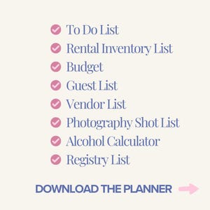 Backyard Wedding Checklist [template] - Etsy