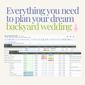 Backyard Wedding Checklist template - Etsy