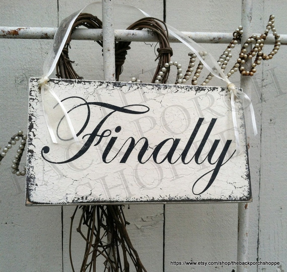 Wedding Signs | Engagement Signs | FINALLY | Chair Signs | Bridal ...