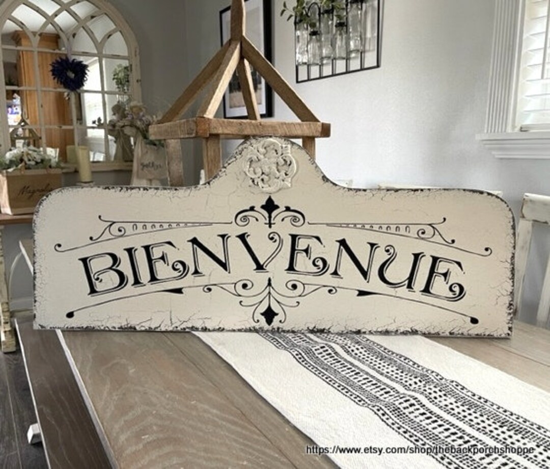BIENVENUE, French Signs, Welcome Sign, Family Sign, 36 X 15 - Etsy