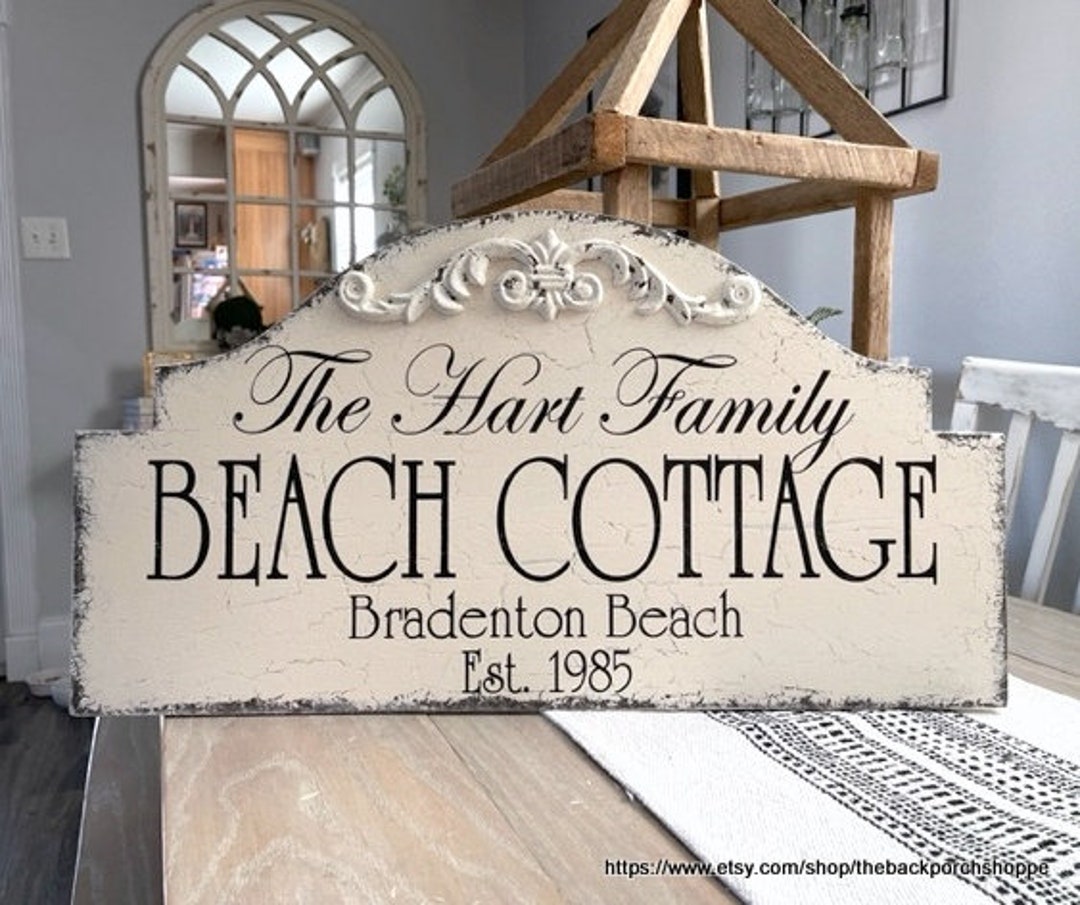 BEACH HOUSE, Beach Cottage, Lake House Signs, Cabin Signs, Family Signs ...