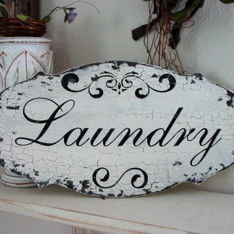 Vintage Laundry Sign - Etsy