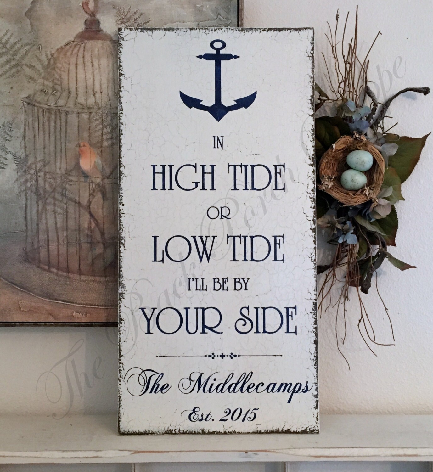Wedding Signs PERSONALIZED SIGNS NAUTICAL in High Tide | Etsy