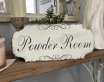 Powder Room Sign - Etsy