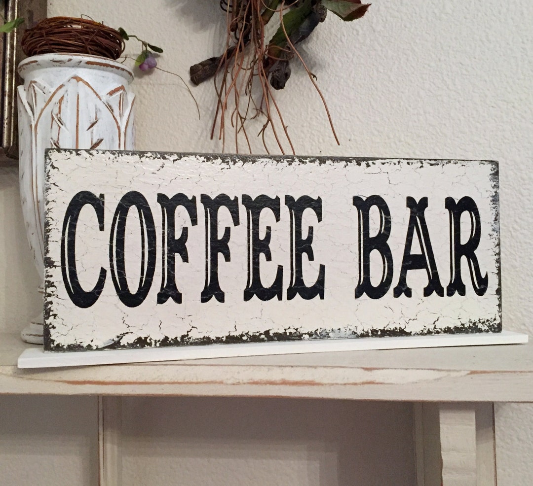 COFFEE BAR SIGN, Wedding Table Sign, Wedding Sign, Coffee Signs, 4 3/4 ...
