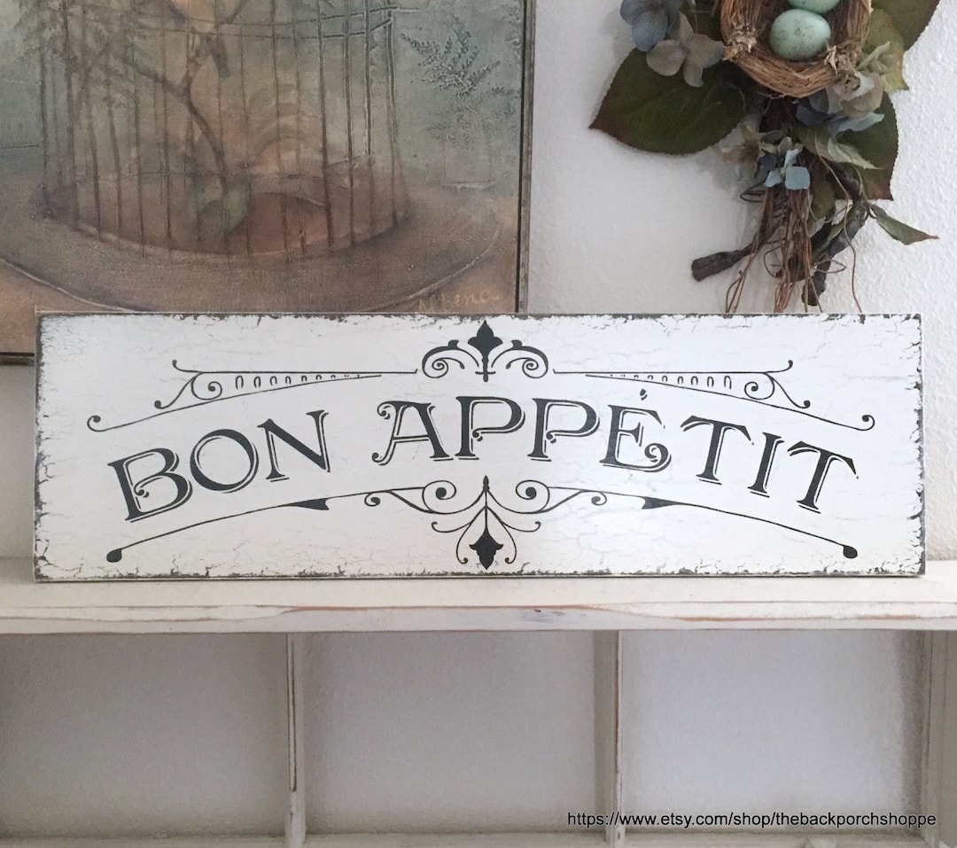 BON APPETIT French Signs Kitchen Signs Bon Appetit Signs - Etsy Canada